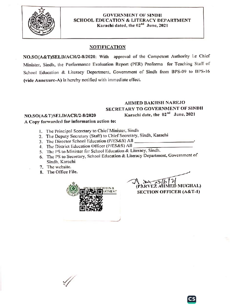 PER Proforma Approved by SELD | PDF