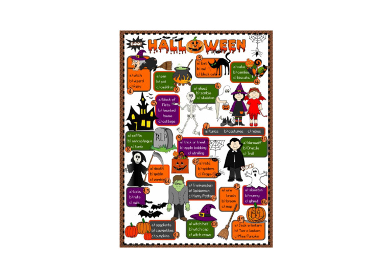 Halloween Vocabulary Worksheet 10 | PDF