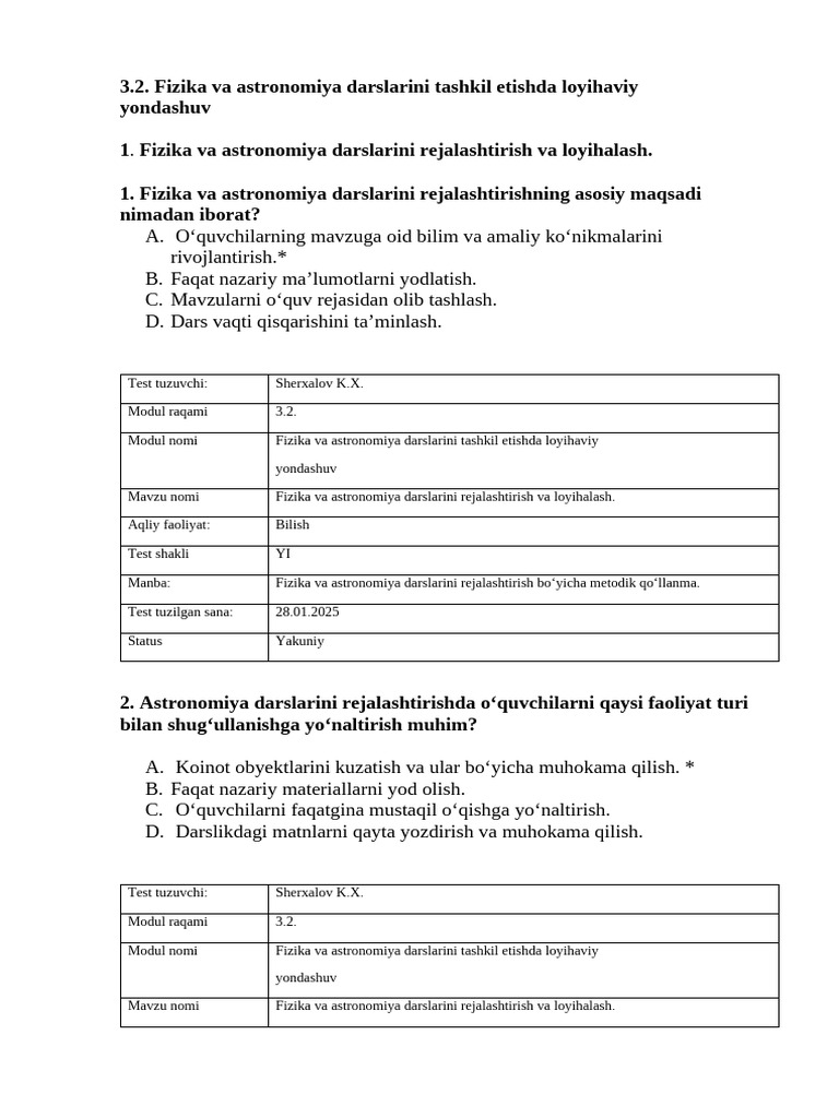 3.2, Test Fizika | PDF