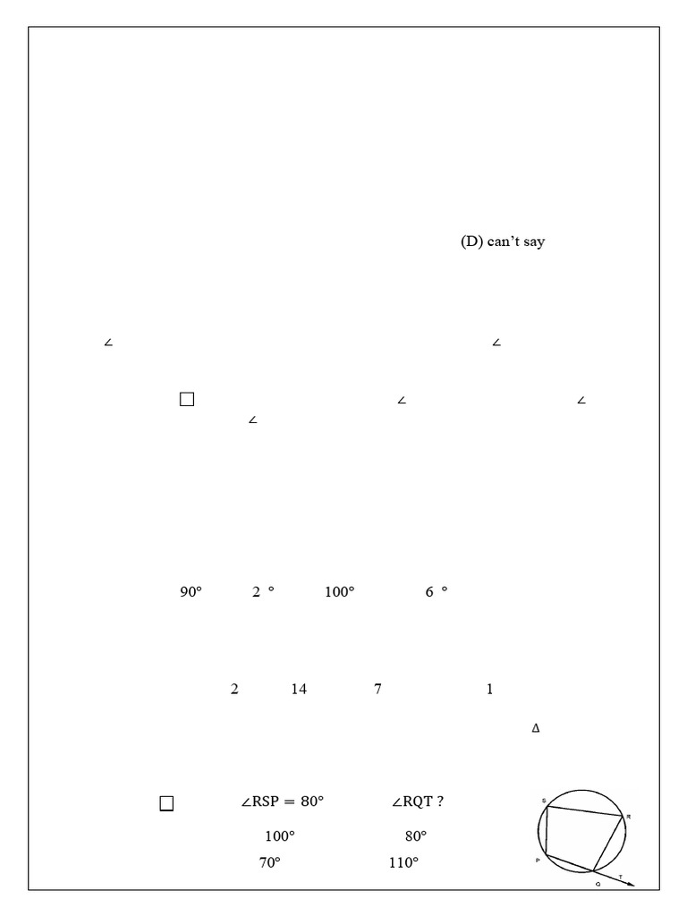 Maharashtra SSC Geometry Maths 2 Circle Question Bank 2025 | PDF ...