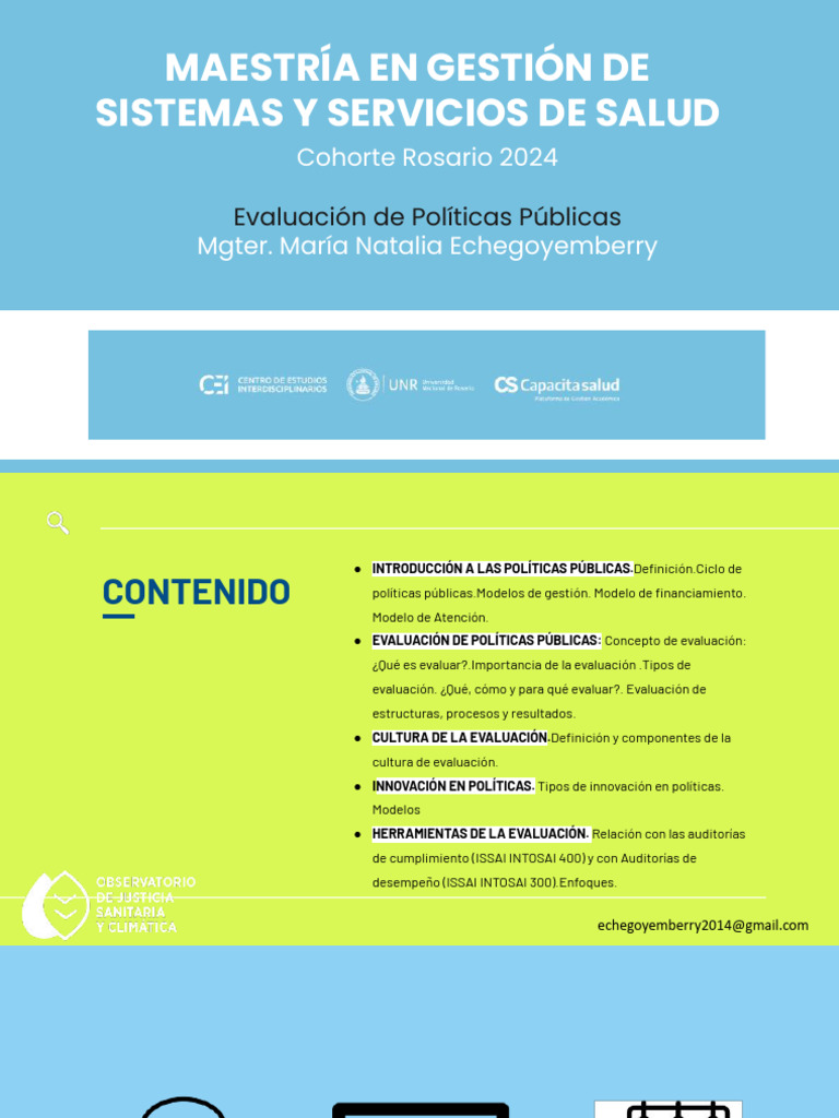 UNR MGSS CEI - 2024 - Evaluación de Politicas Publicas Sep | PDF | Evaluación | Accesibilidad
