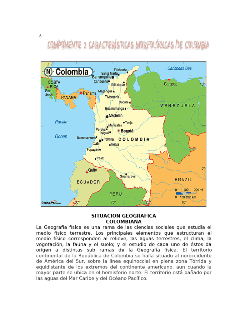 Geografía y Montañas de Colombia | PDF | Andes | Colombia