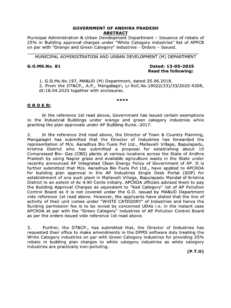 Ap Go MS No 81 | PDF