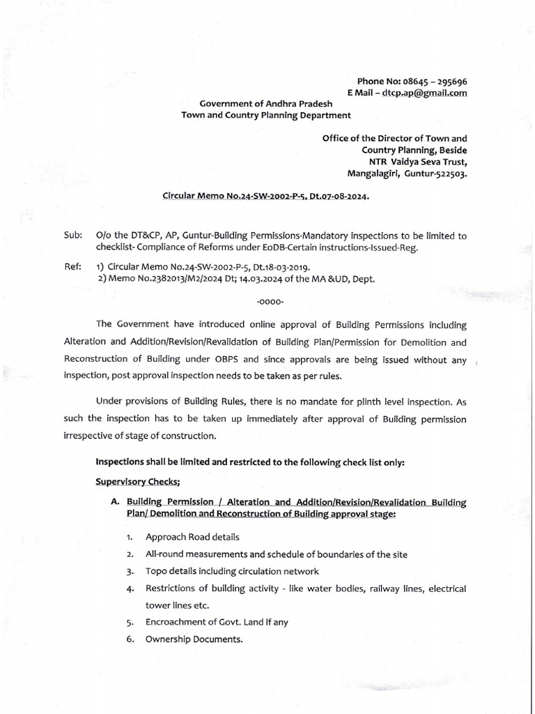 Building Permission Check List | PDF