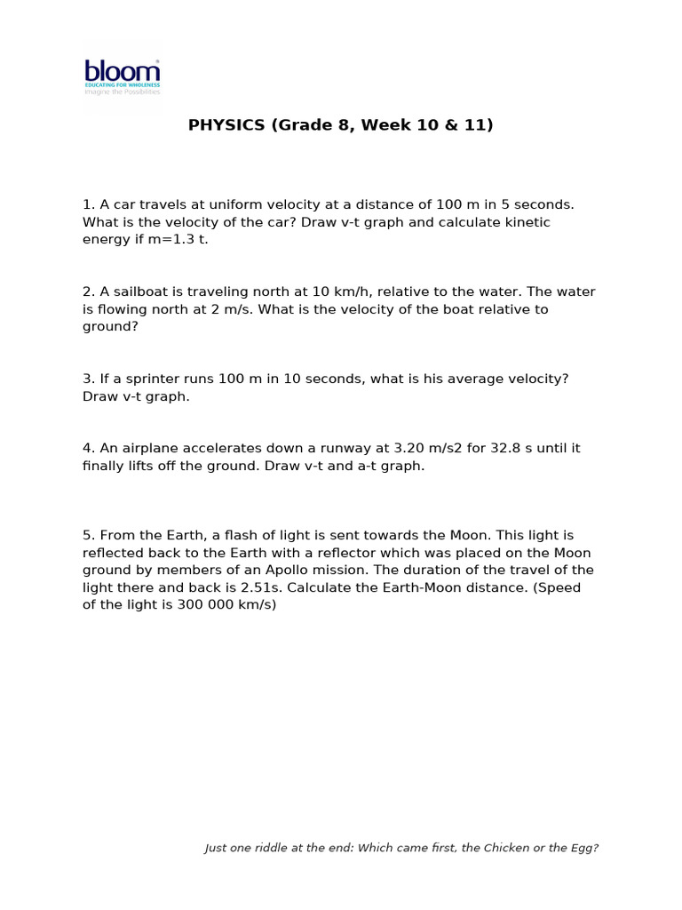 PHYSICS (Grade 8, Week 10 & 11) Group 2 | PDF
