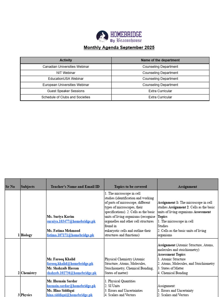 I Am Sharing 'Monthly Agenda - September 2025 ' With You | PDF | Cell ...