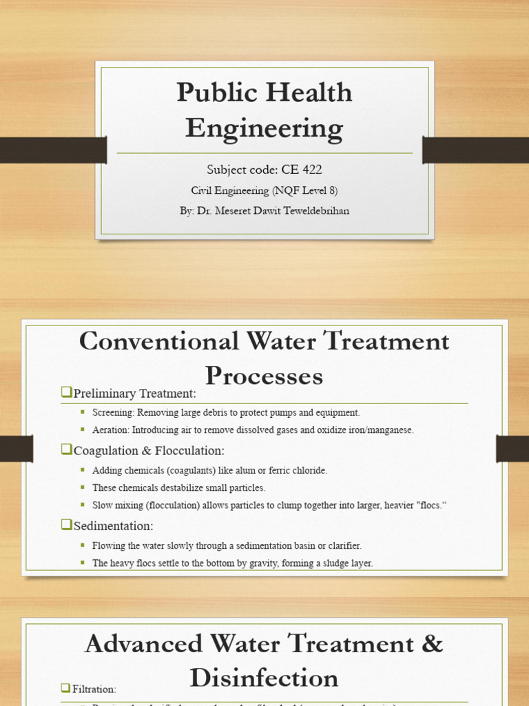 Conventional Water Treatment Methods | PDF | Water Purification ...