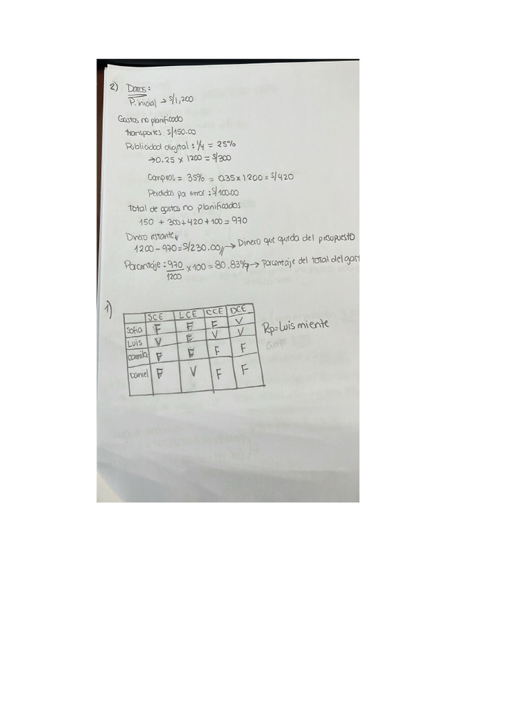 Examen Parcial de Logico Matematico | PDF