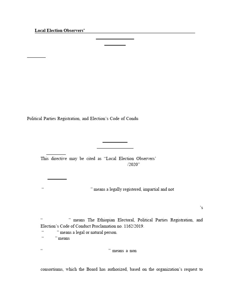 6directive No. 05.2020 Local Election Observers Accreditation, Working ...