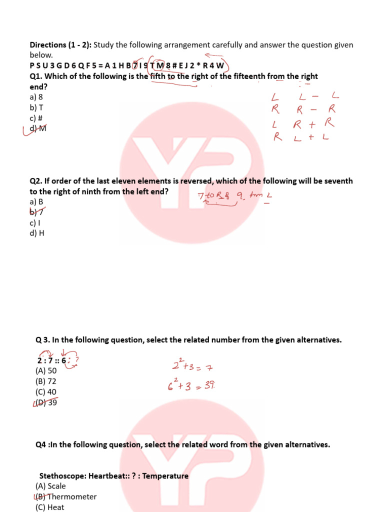 Logical Reasoning and Puzzles Practice Questions | PDF