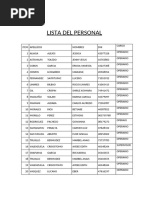 Personal Enero 2025: Lista y Cargos | PDF