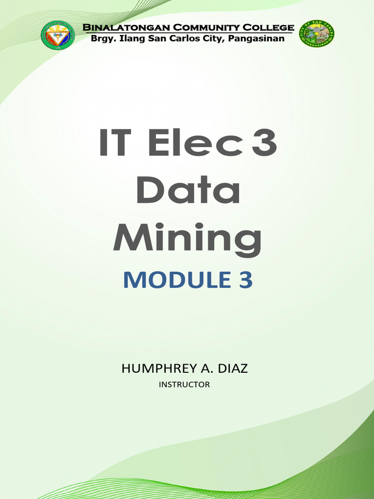 Module 3 - Data Mining | PDF | Data Mining | Cluster Analysis