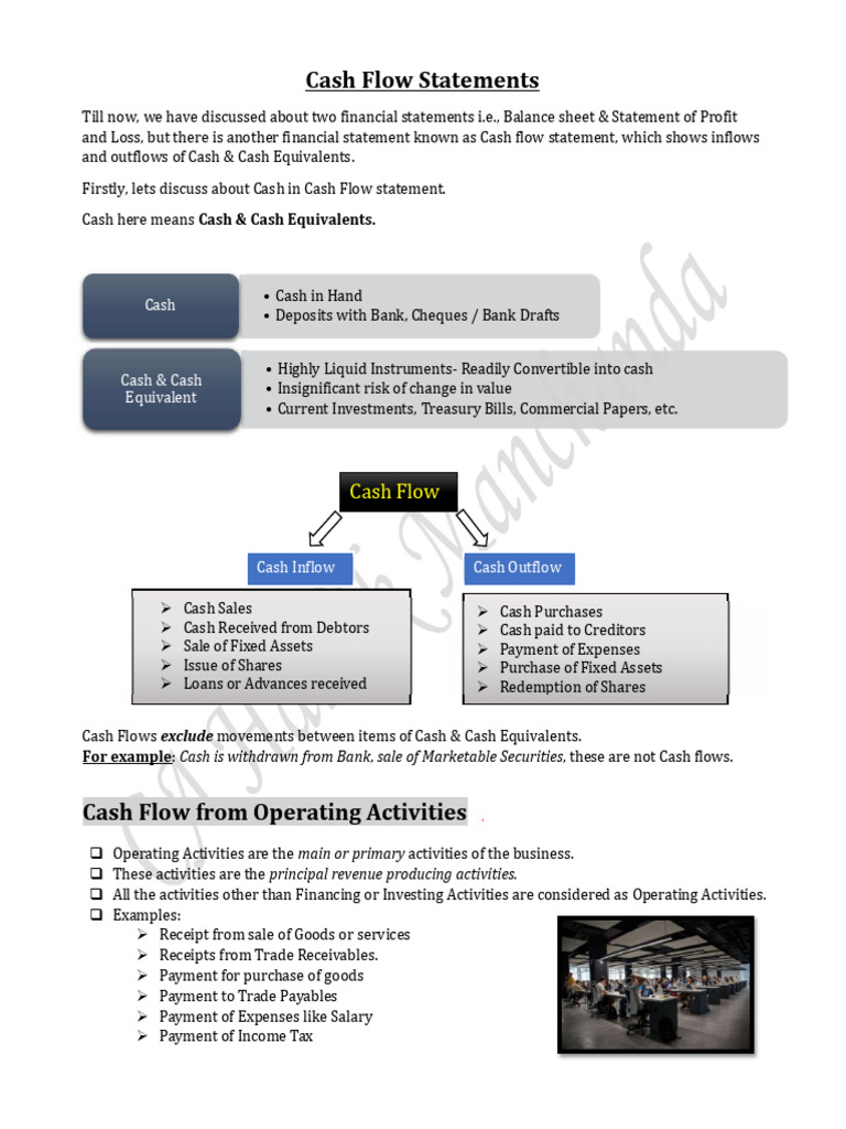 Notes - Cash Flow | PDF | Income Statement | Dividend