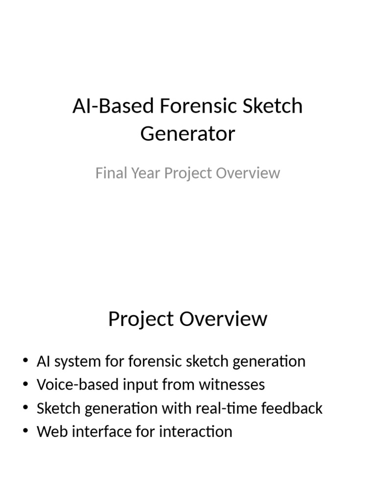 Forensic Sketch Project Presentation | PDF