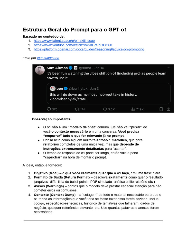 Estrutura Geral Do Prompt para O1 | PDF | Informática