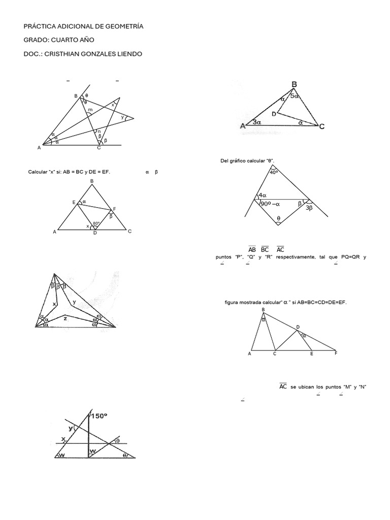 PD Adicional - L-Neas Notables | PDF | Triángulo | Geometría Elemental