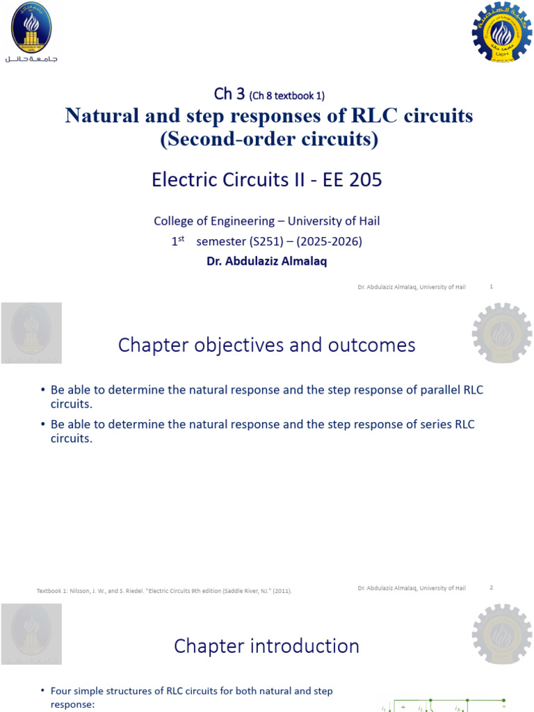 RLC Circuit Responses Explained | PDF | Electrical Network | Inductor