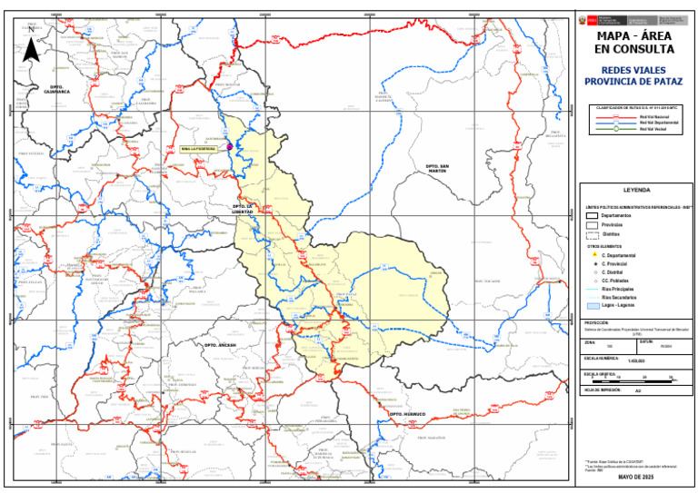 01 - Mapa General Provincia de Pataz - Redes Viales - v2 | PDF