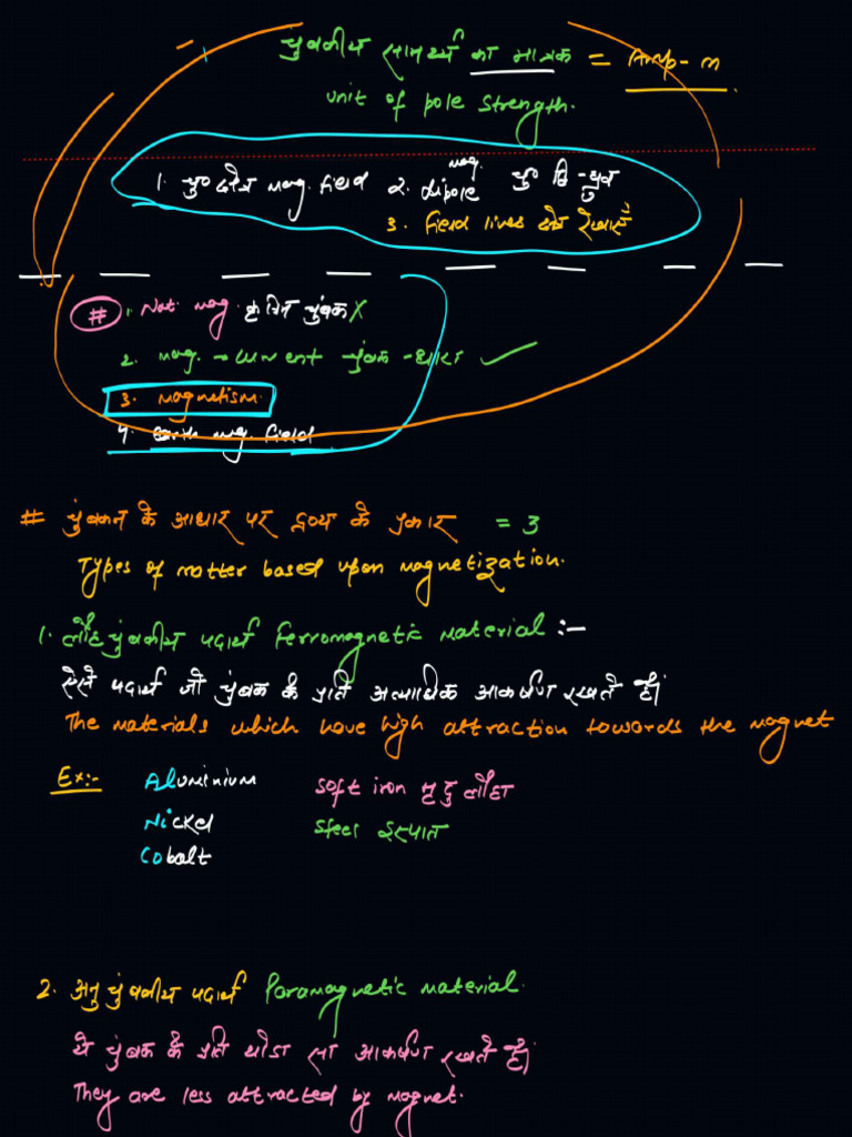 Physics By Dharmendra Sir - - Magnetism (चुंबकत्व) | PDF