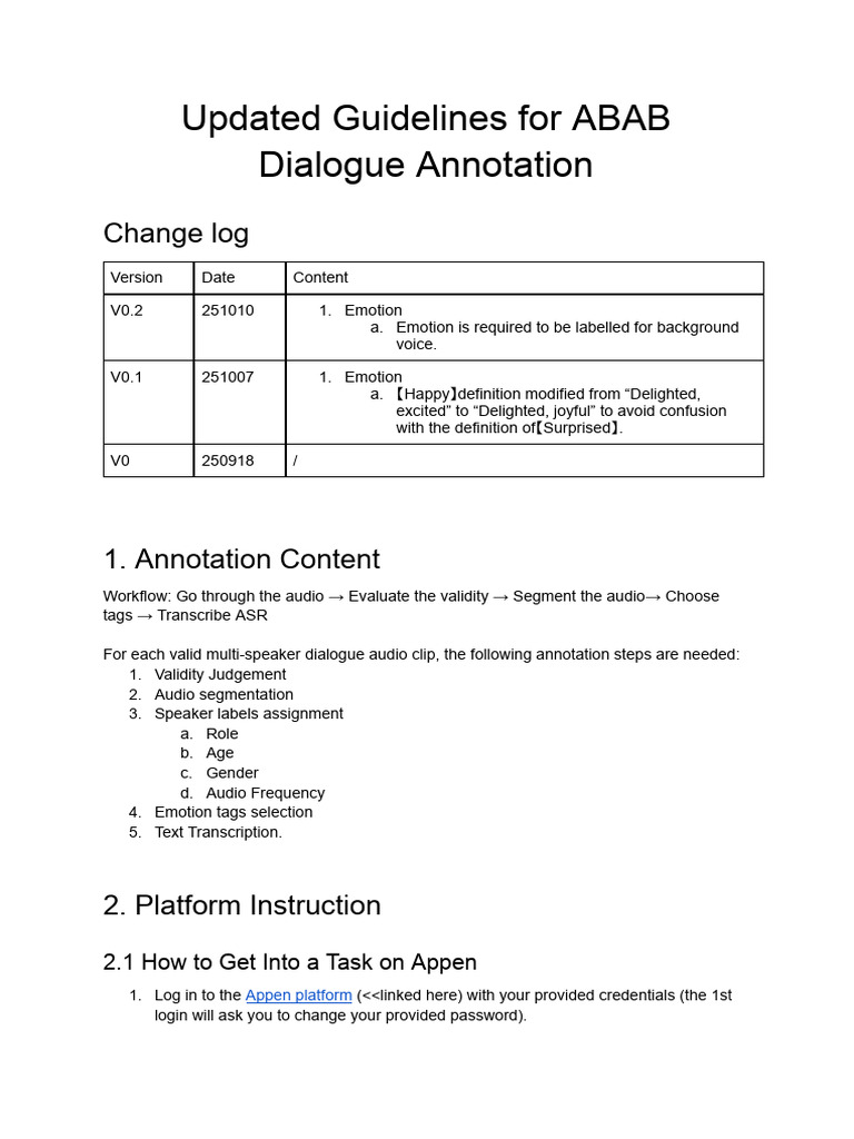 ABAB Dialogue Annotation Guidelines | PDF | Bracket | Word