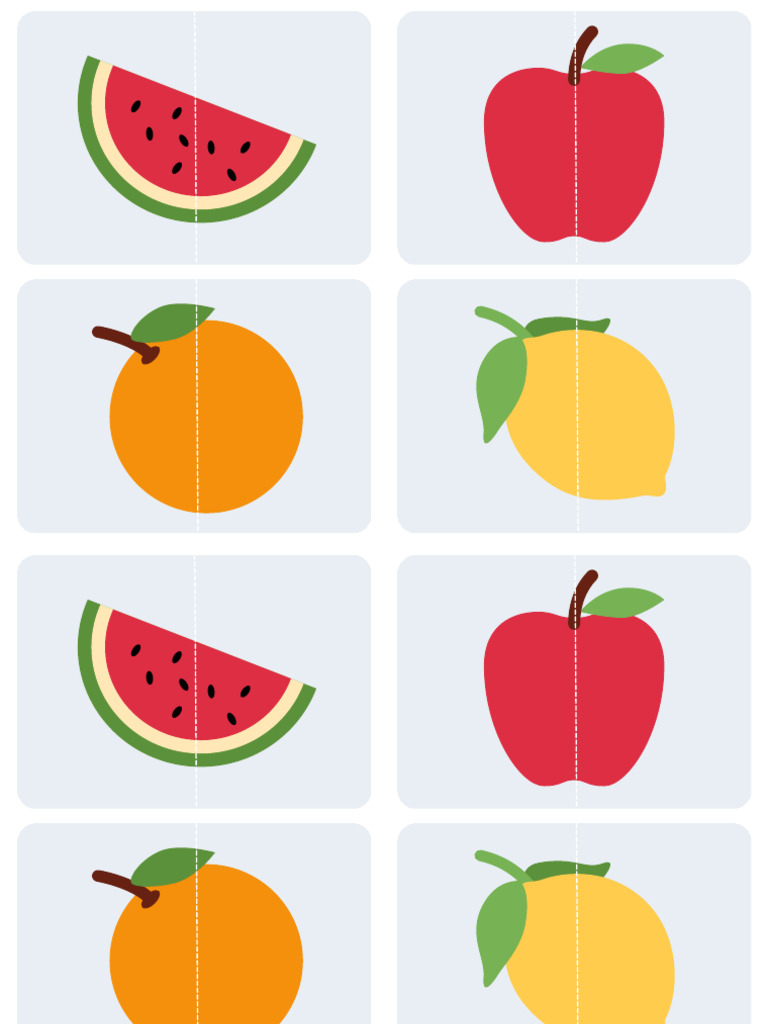 Fruit Match Flashcards | PDF