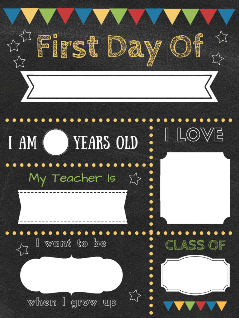 First Day of School Template | PDF
