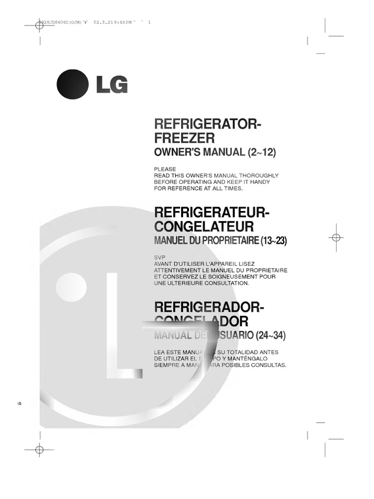 8404C - ENG LG Freezer | PDF