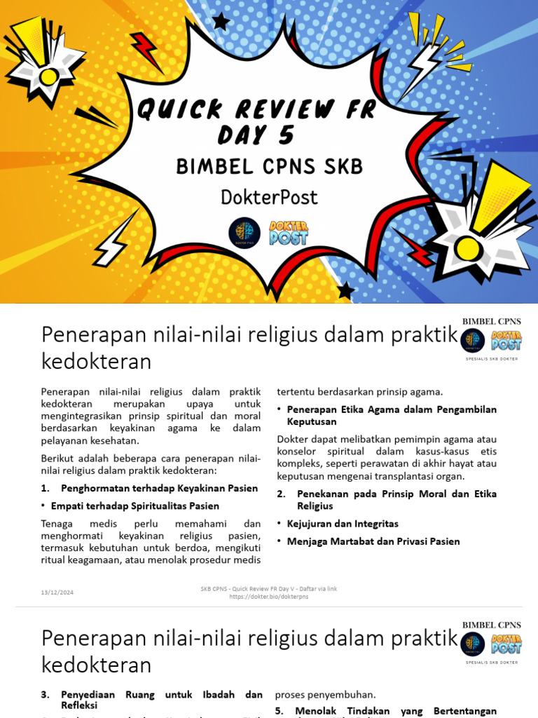 Penerapan Nilai Religius dalam Kedokteran | PDF