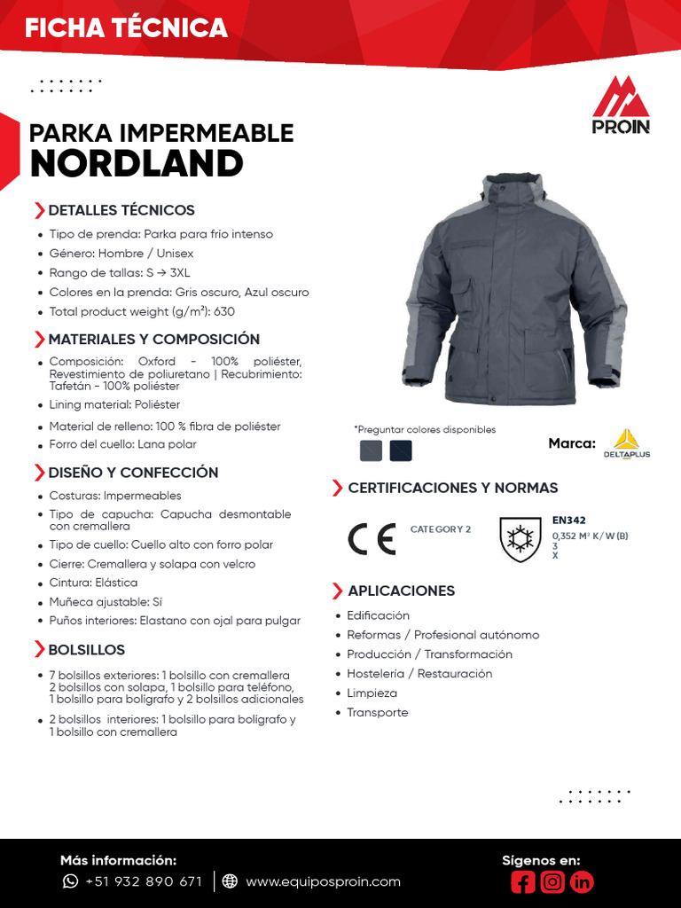 Casaca Nordland Delta Plus | PDF