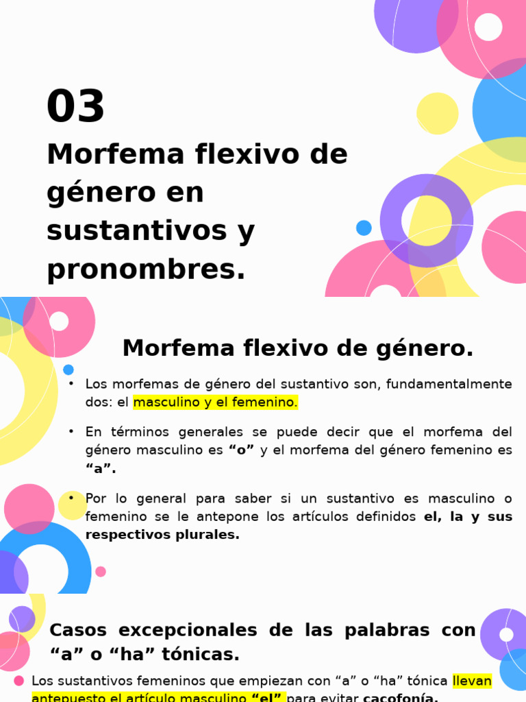 Clase 4, Sustantivos II, Género y Número. | PDF | Género gramatical ...