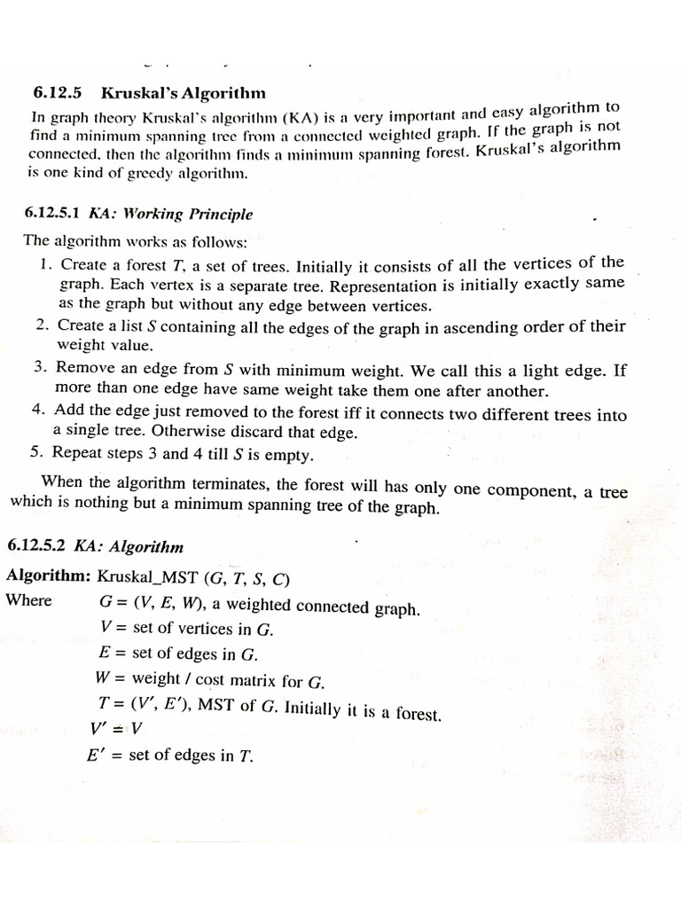 Kruskal's and Prim's Algorithm | PDF