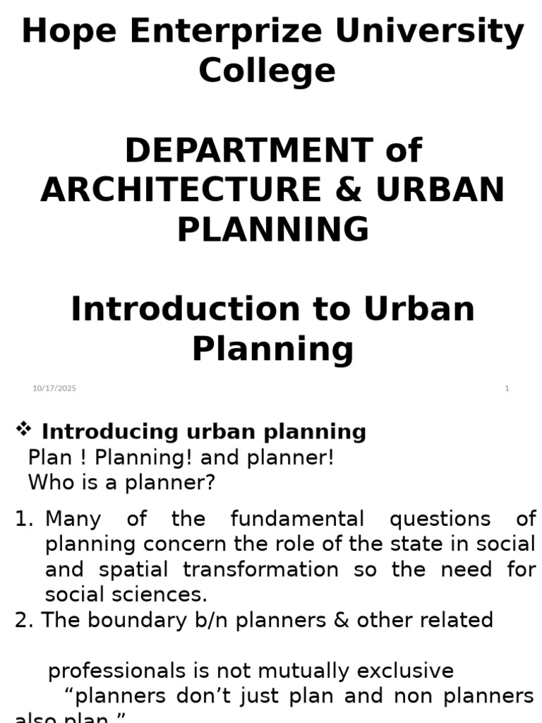 Urban Plan and Design in Architecture CH 1&2 | PDF | Evaluation | Urban ...