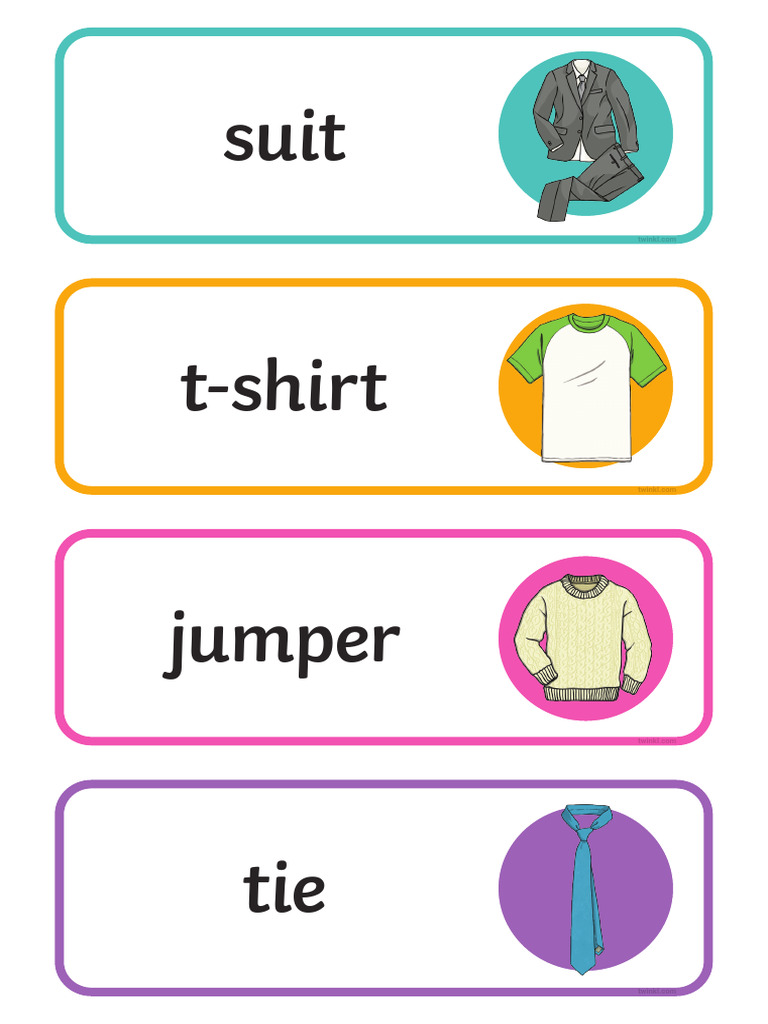 Australian Clothing Items List | PDF