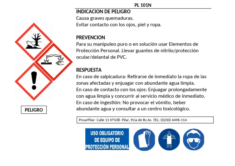 PL 101 Cartel Pared | PDF