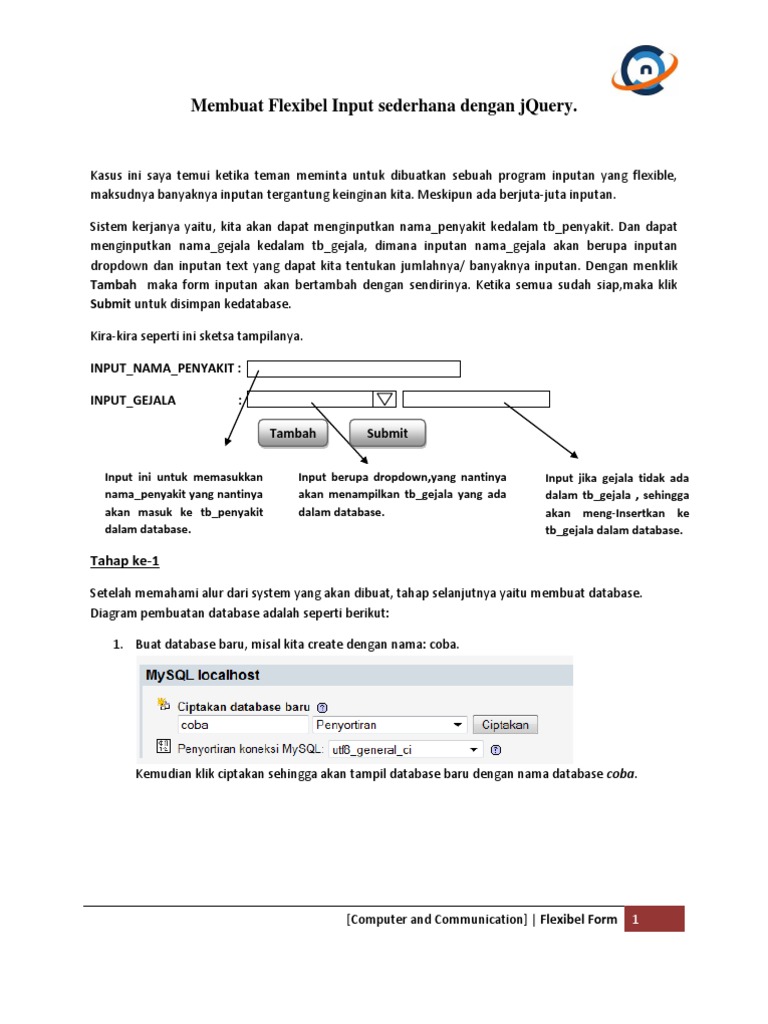 Membuat Flexibel Input Sederhana Dengan Jquery | PDF