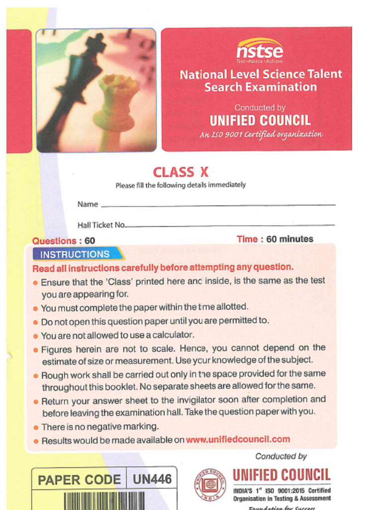 NSTSE - Class 10 - 2019-20 | PDF