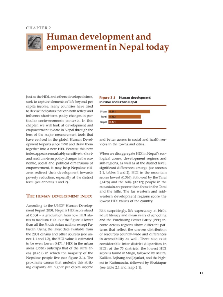 HDI Nepal | PDF | Human Development (Humanity) | Human Development Index