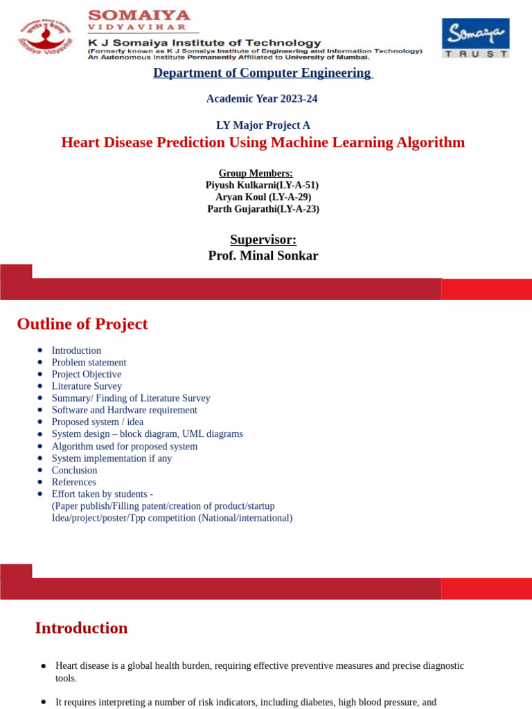 Heart Disease Prediction Using Machine Learning Algorithm (1) .PPTX (Read-Only) | PDF | Support ...