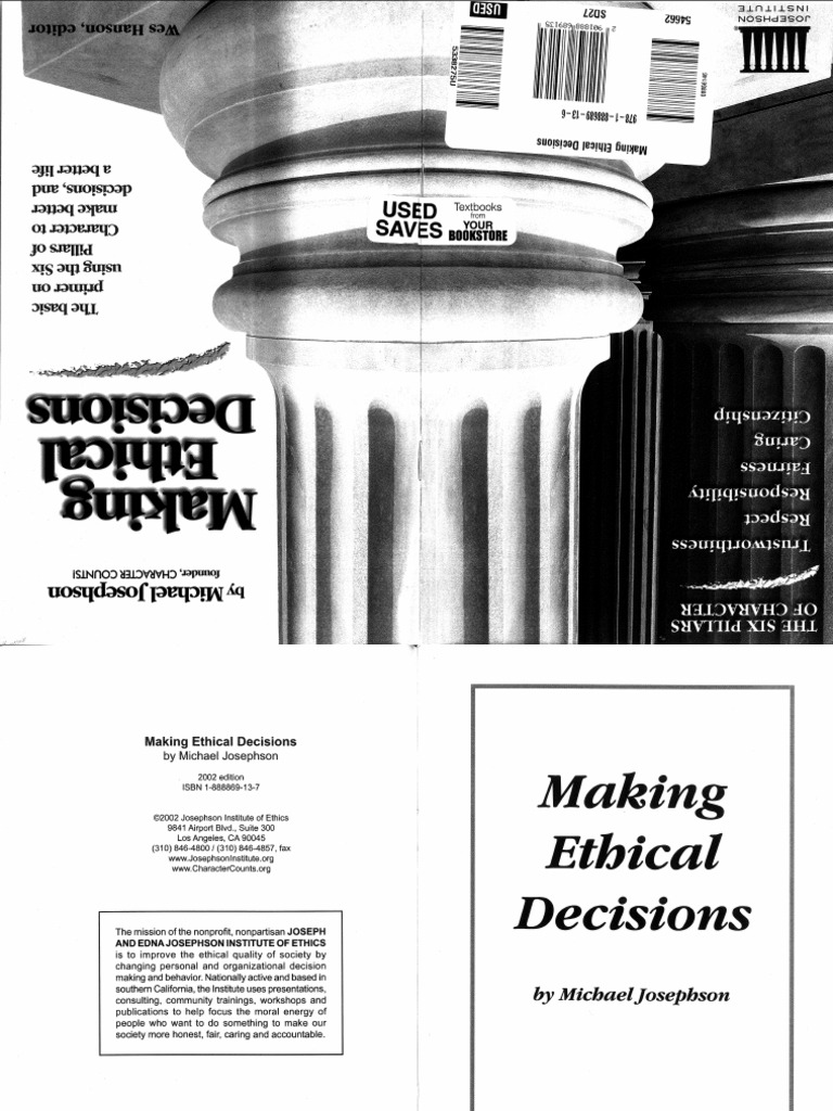 Making Ethical Decisions - Michael Josephson | PDF | Value (Ethics) | Anger