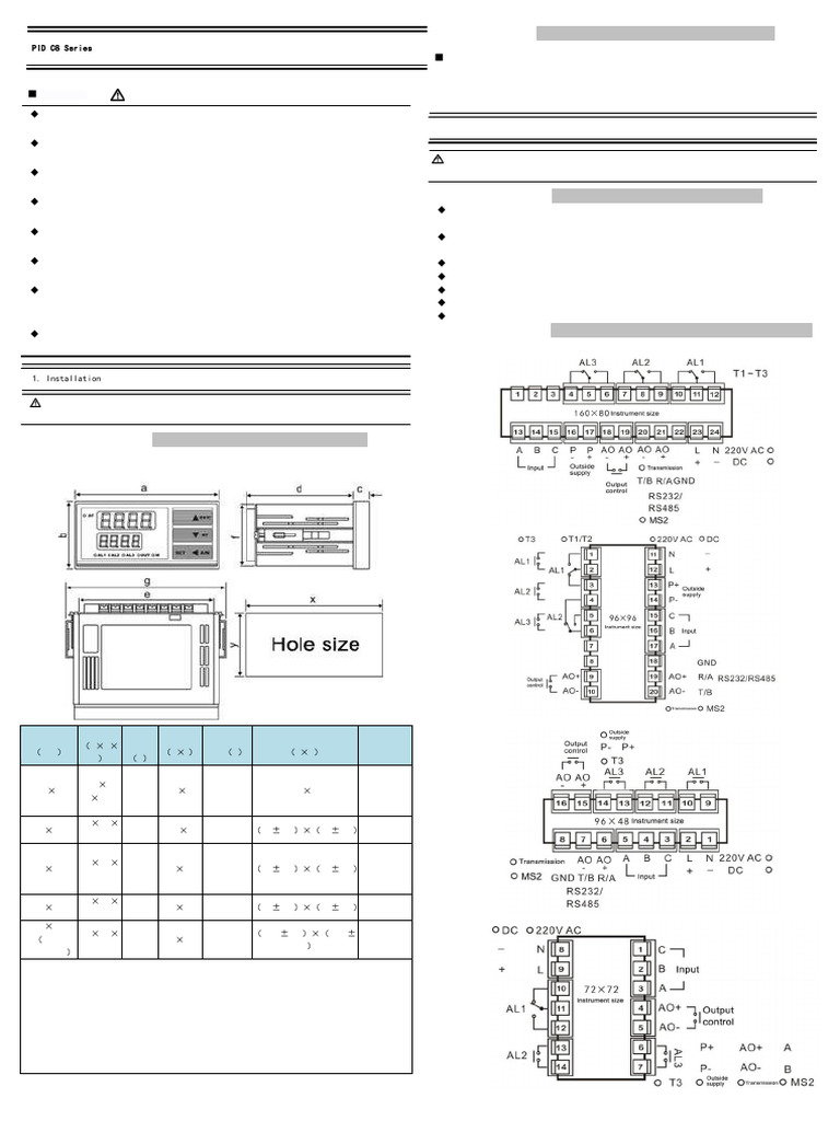 PID C8 Series Operation Manual | PDF | Thermocouple | Electricity
