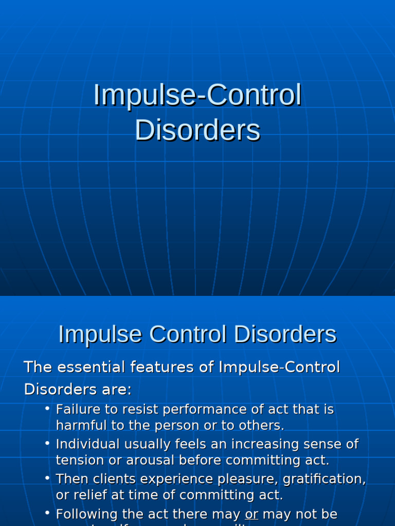 Impulse-Control Disorder | PDF | Problem Gambling | Impulsivity