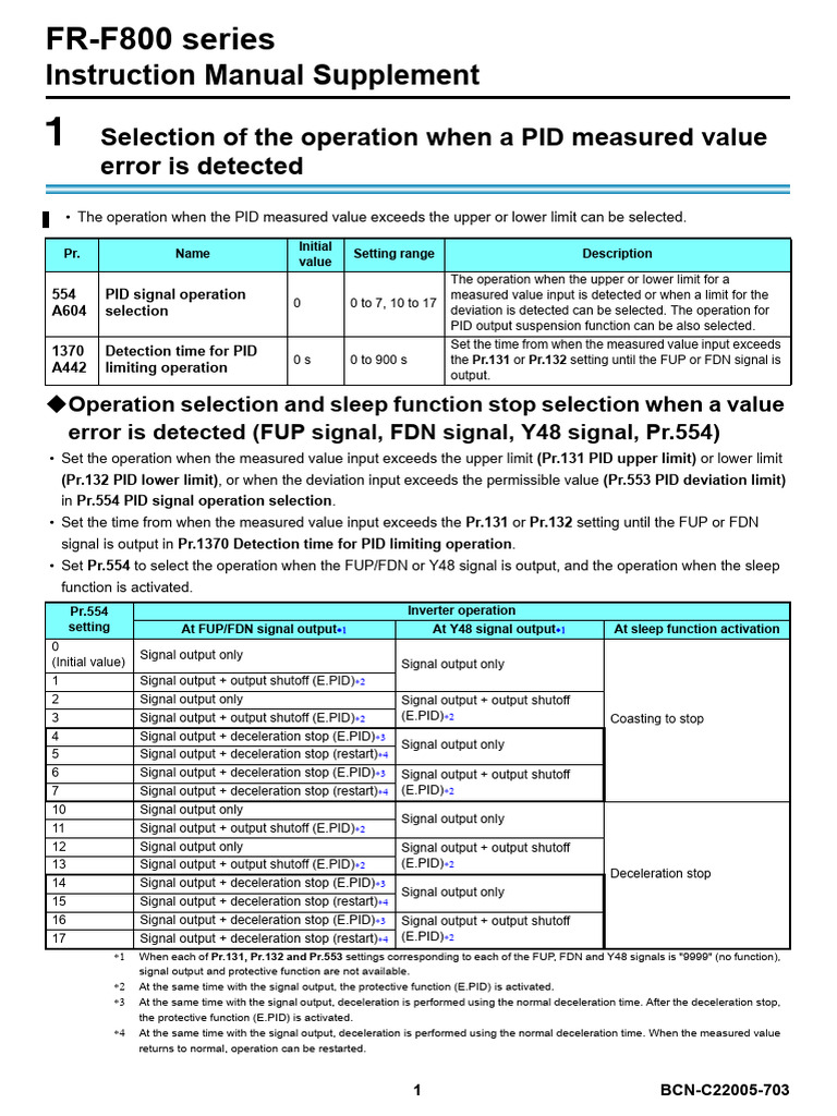 PID Control Operation Selection Guide | PDF | Pump | Power Inverter