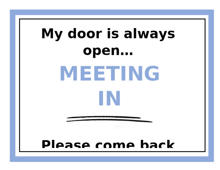 Zoom Door Sign | PDF