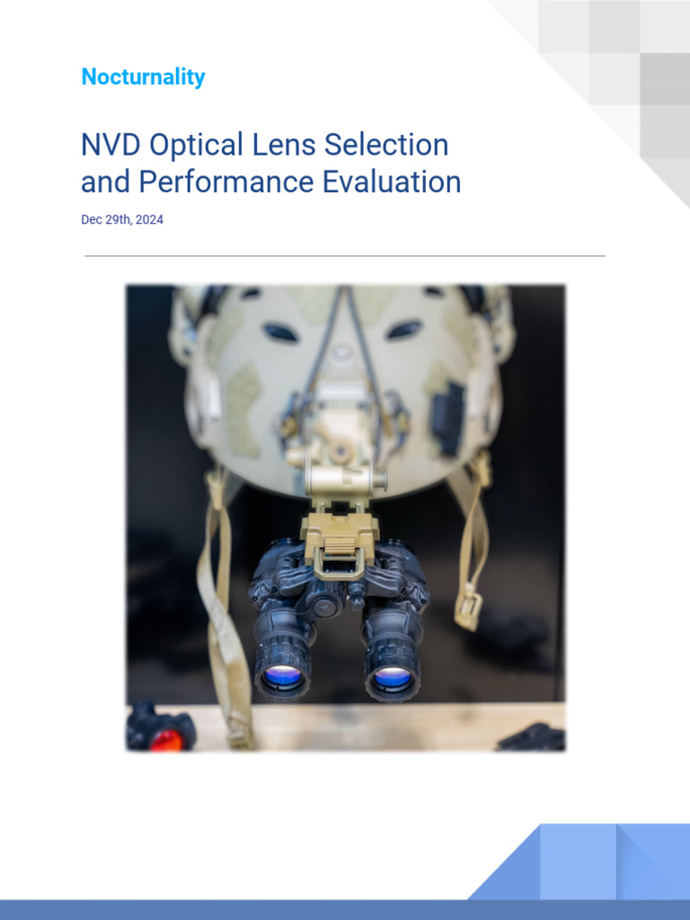 Nocturnality NVG Lens Evaluation and Testing | PDF | Optics | Visual ...