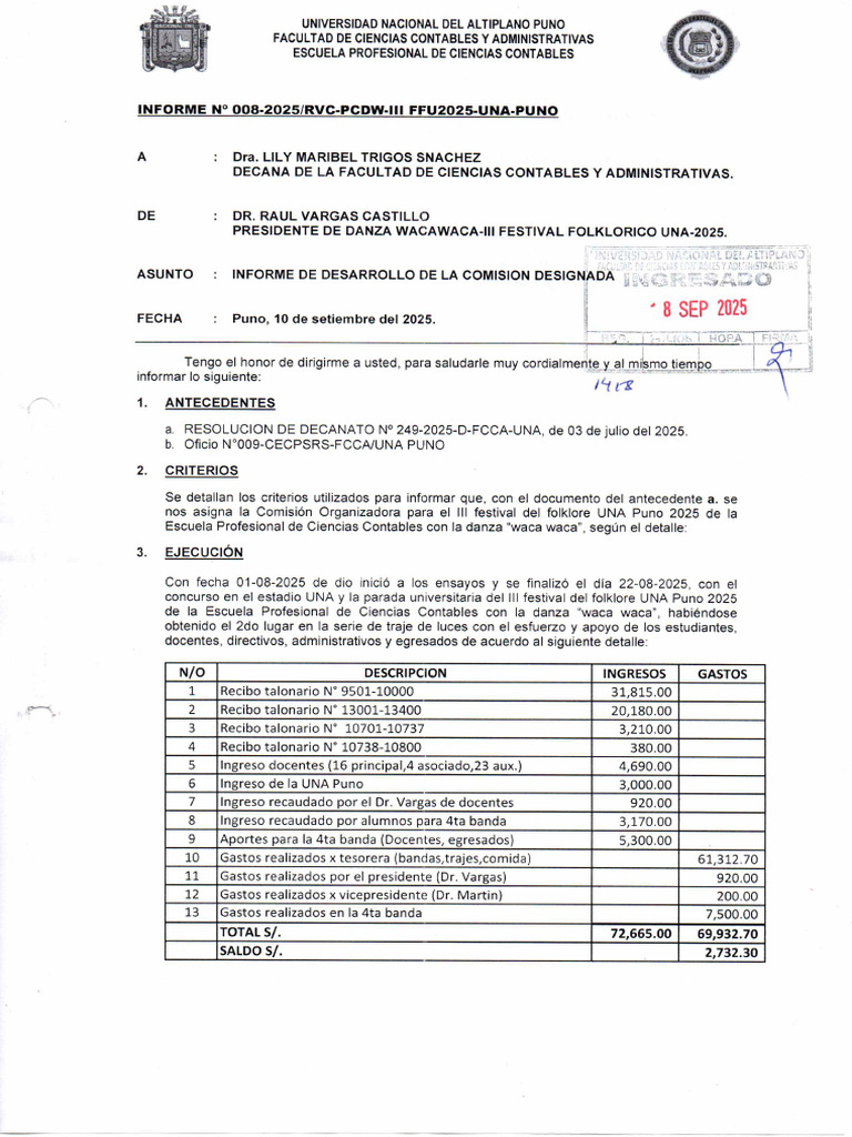 Informe de La Danza Waca Waca | PDF