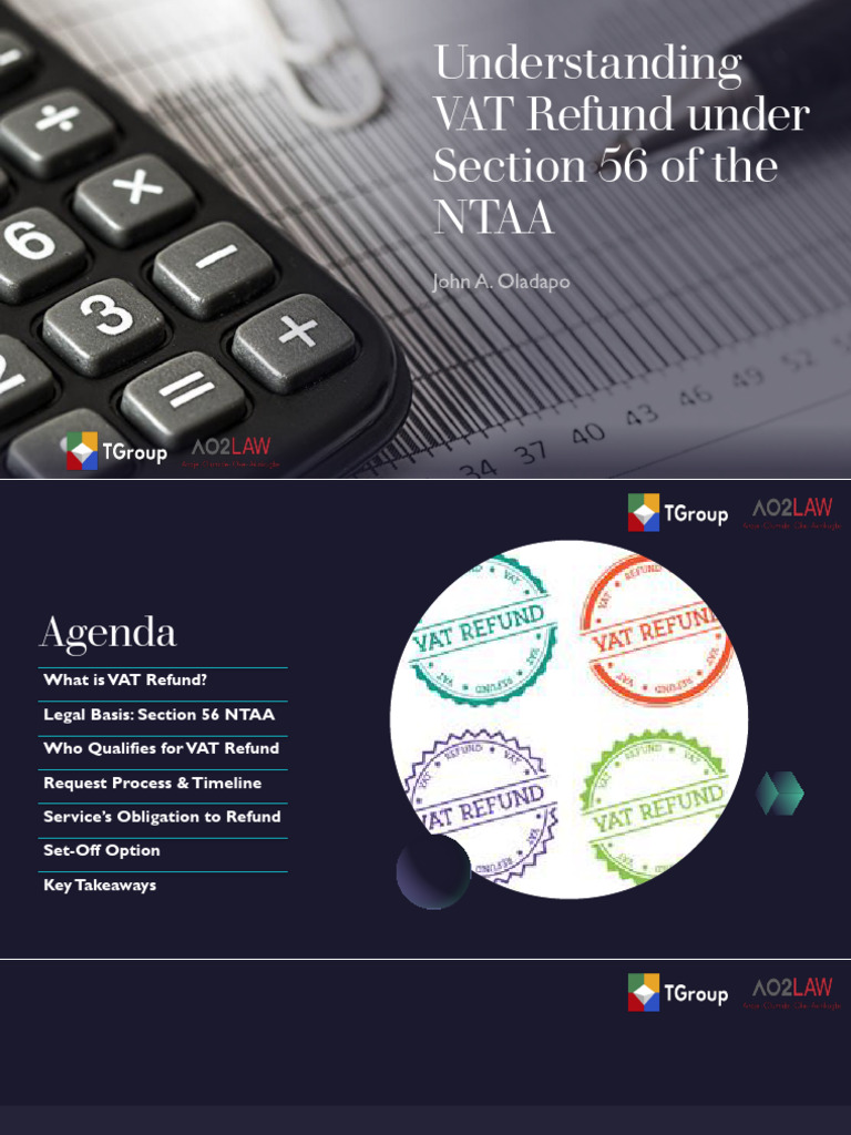 VAT Refund Guide: Section 56 NTAA | PDF | Value Added Tax | Business