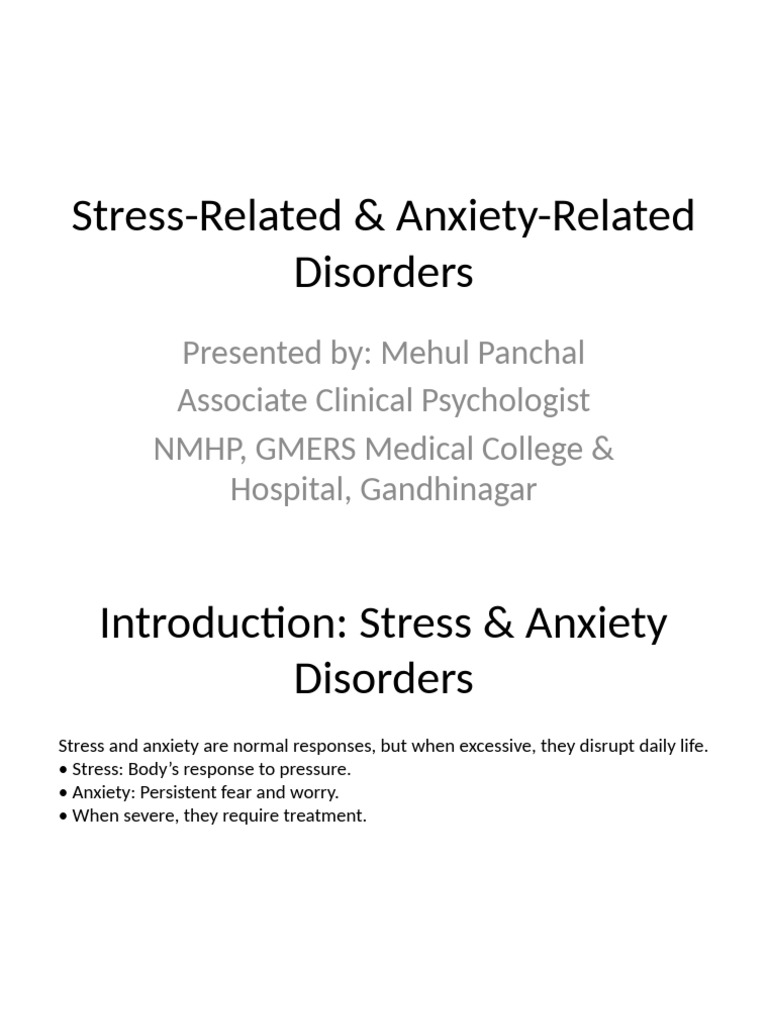 Stress Anxiety Presentation Enhanced | PDF