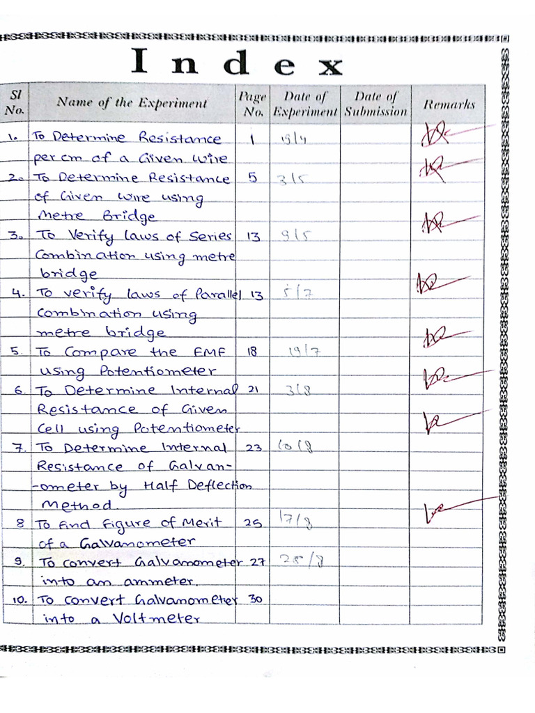 Physics Practical File - With Readings - Class 12 CBSE 2 | PDF