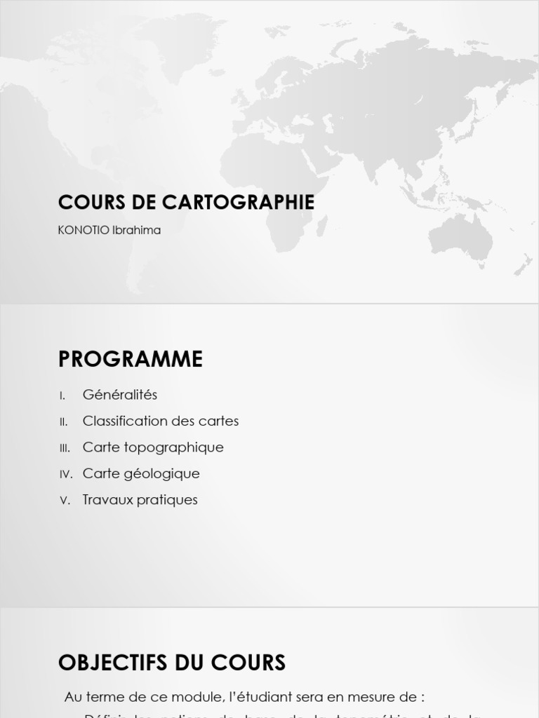 Cours de cartographie et topométrie | PDF | Cartographie | Topographie