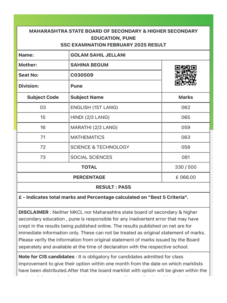 Ssc Examination February 2025 Result | PDF